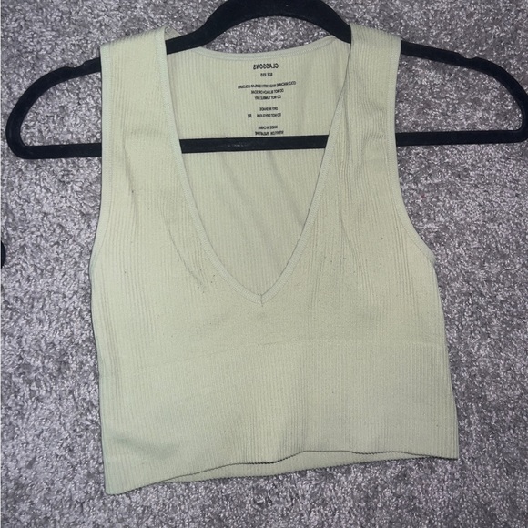 Glassons | Tops | Glassons Green Plunge Crop Top | Poshmark